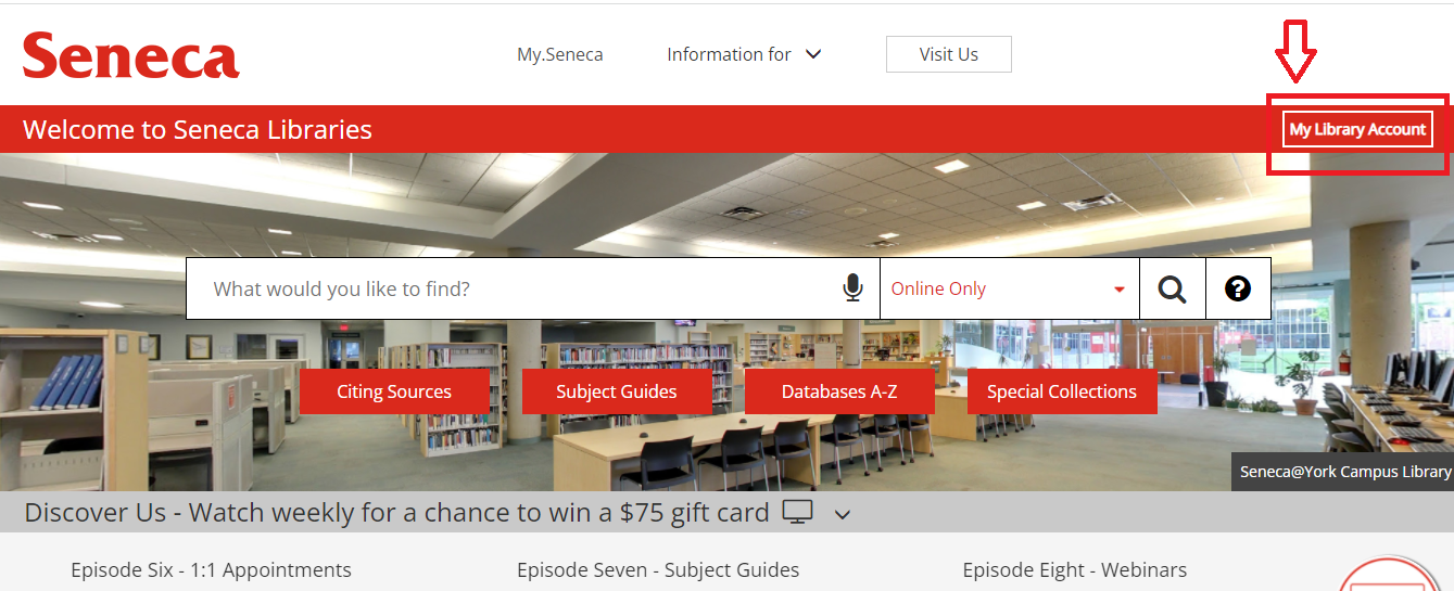 Accessing Seneca Libraries virtually