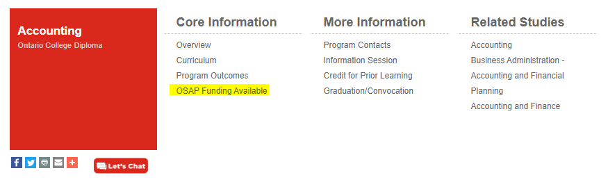 OSAP funding for part-time studies students